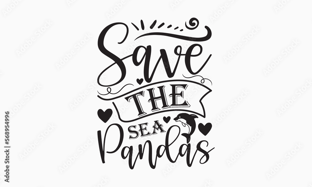 Save the sea pandas - World Earth day concept. Earth Day 2023 ...