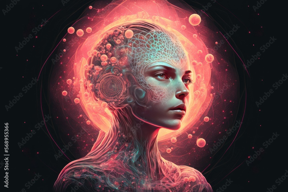 Futuristic Female Cyborg from Science Fiction Fantasy Galaxy in our ...