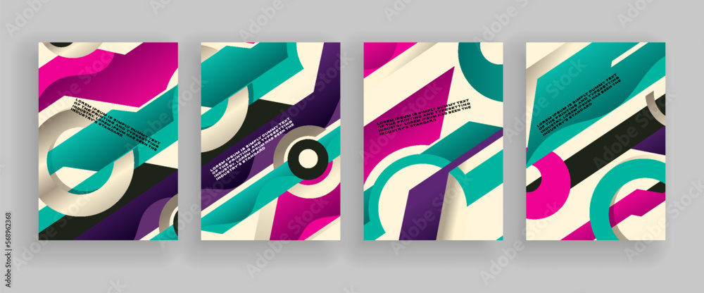 Minimal covers design. Colorful gradient vector background. Modern ...