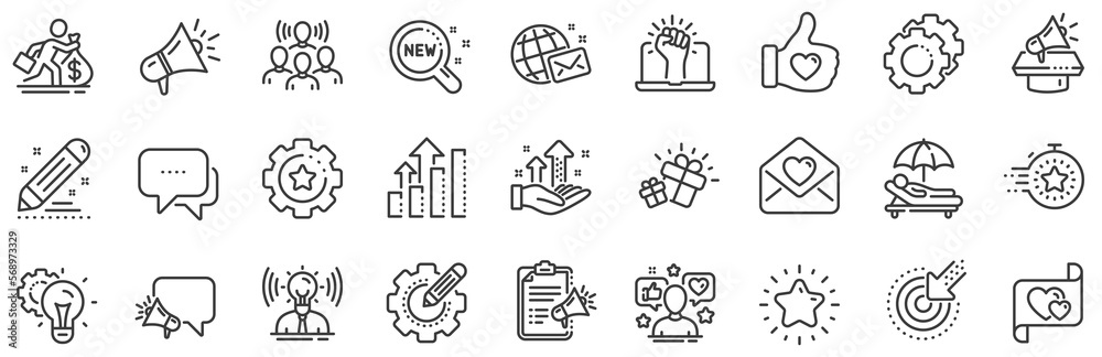 Business strategy, Megaphone and Representative. Brand social project ...