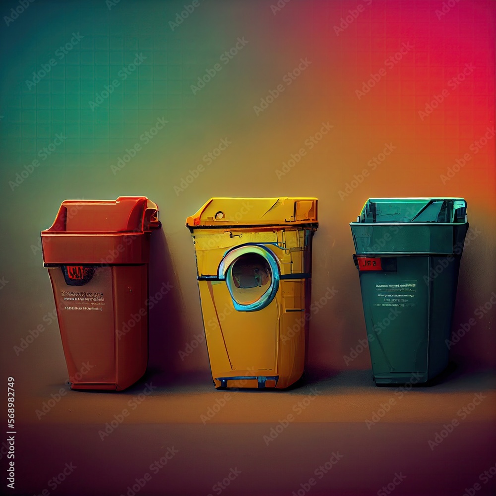 Recycling of materials. Bio materials recycling container icon. Ecology ...