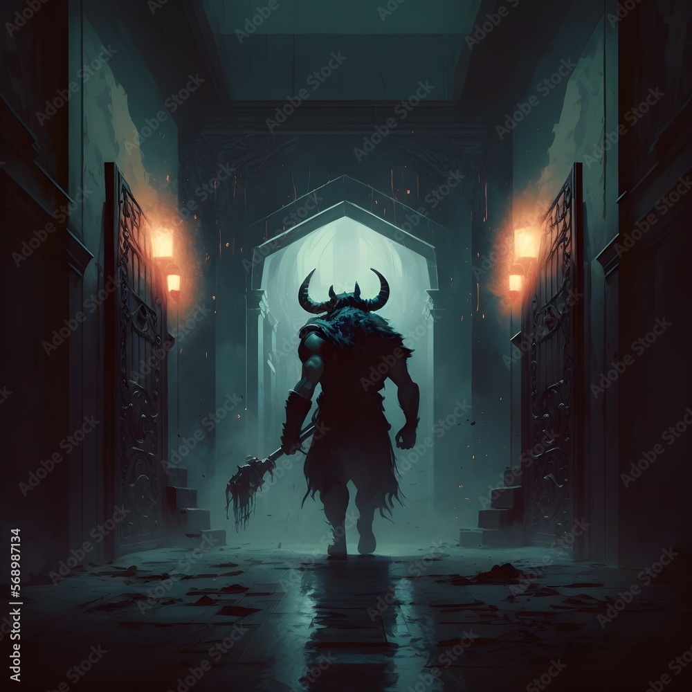 fantasy concept art environment drab and dirty gothic prison hallway ...