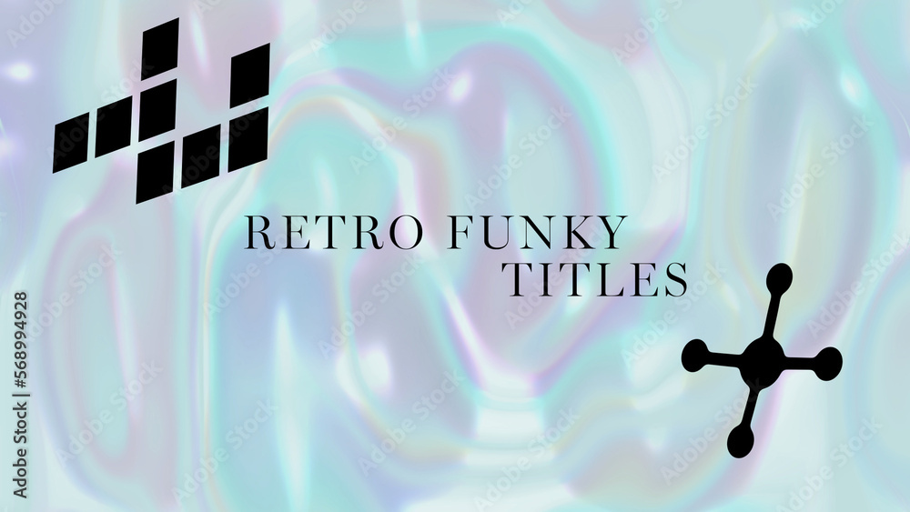 Retro Funky Titles Stock Template | Adobe Stock