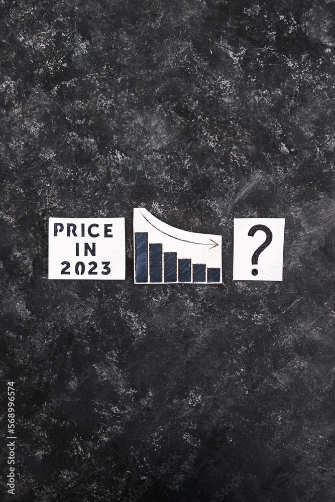 chart showing prices potentially going down in 2023 with question mark ... chart showing prices potentially going down in 2023 with question mark ...