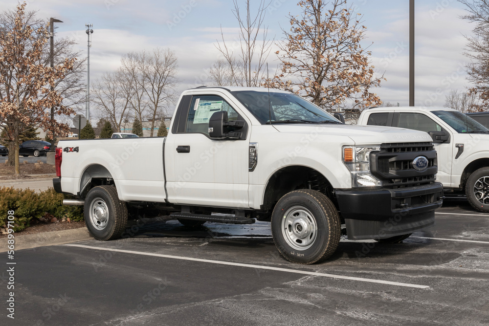 Ford F-350 display at a dealership. The Ford F350 is available in XL ...