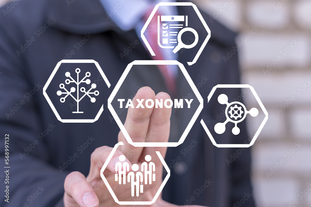 Businessman working on virtual touchscreen of future and sees ...