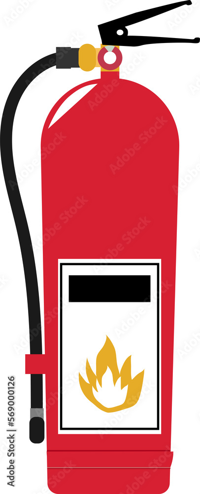 Fire extinguisher design illustration isolated on transparent ...