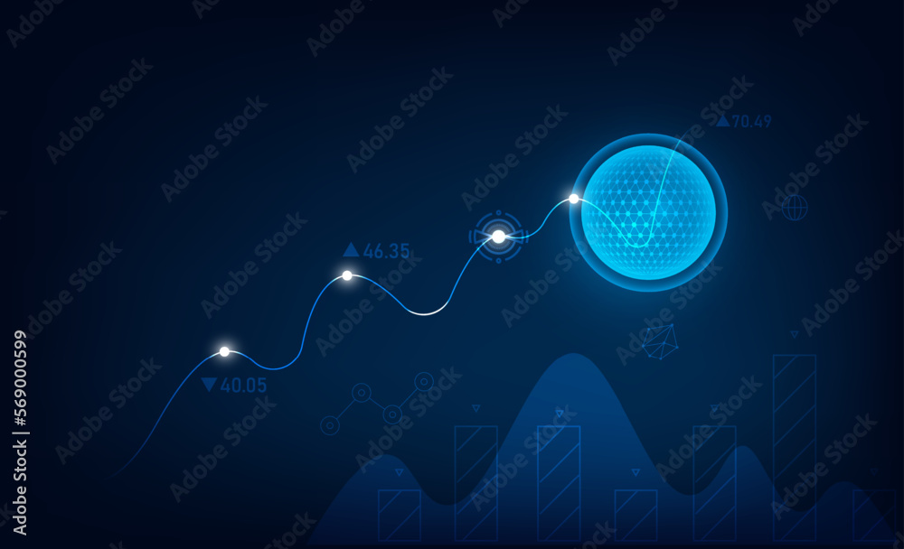 Stock market or forex trading graph in graphic concept suitable for ...
