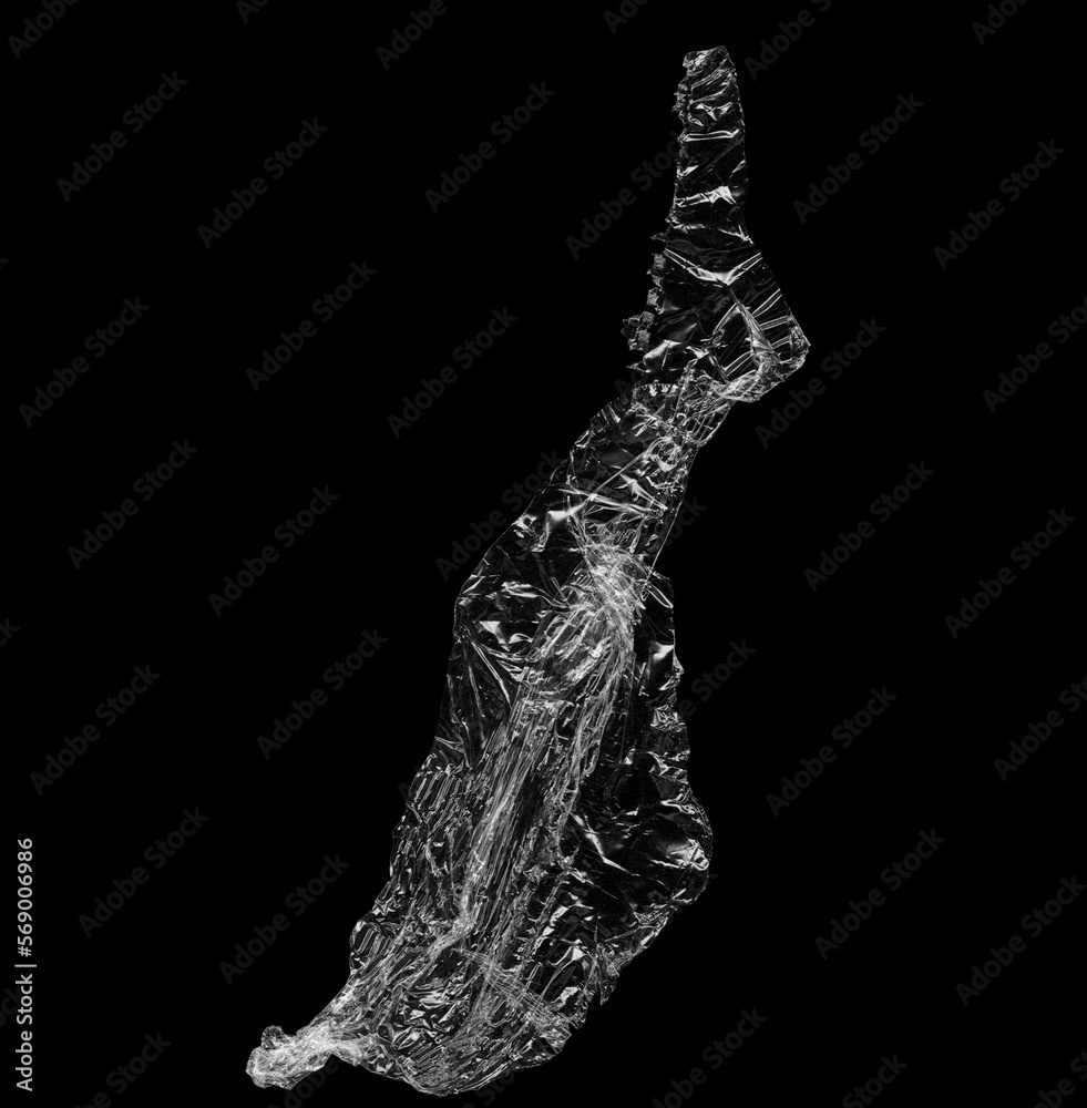 Wrinkled plastic wrap texture on a black background wallpaper. Royalty ...