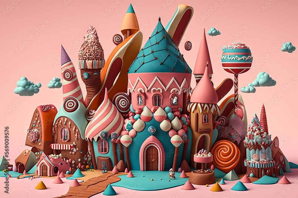 Sugar Rush: A Whimsical Candy Kingdom of Bright Colors and Playful ...