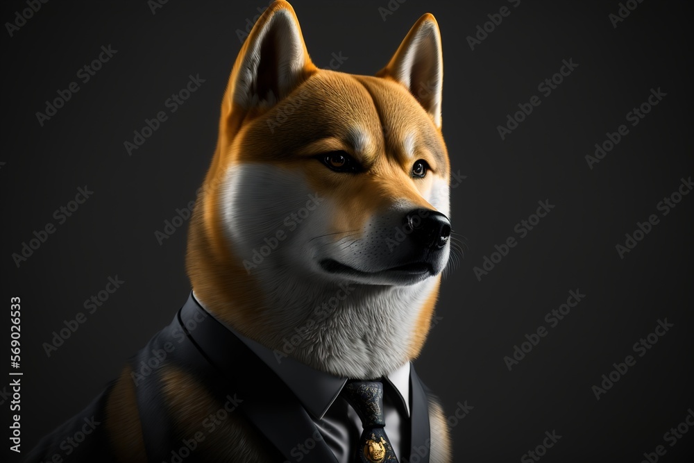 Shiba animal in suit, isolated, business, personality type, animal ...