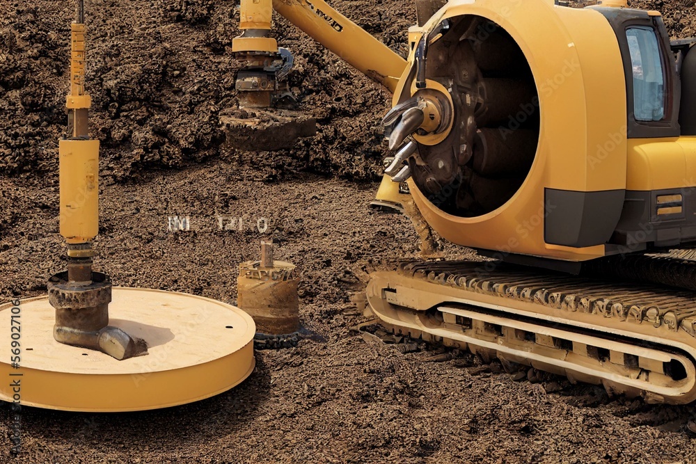 Drilling machine, laying communications. HDD drill rig, drilling under ...