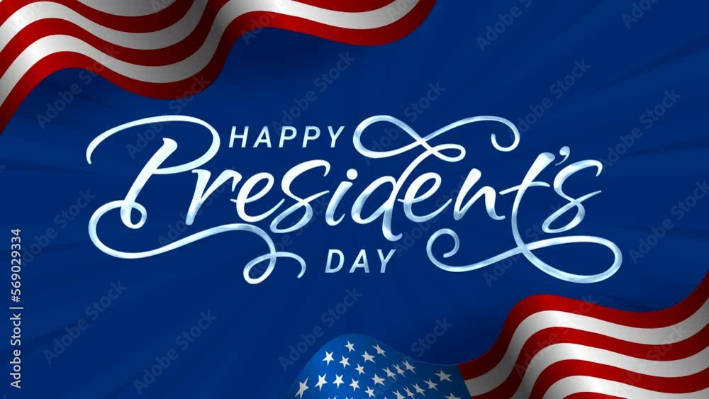 Happy President Day Greeting animation text, lettering motion with ...