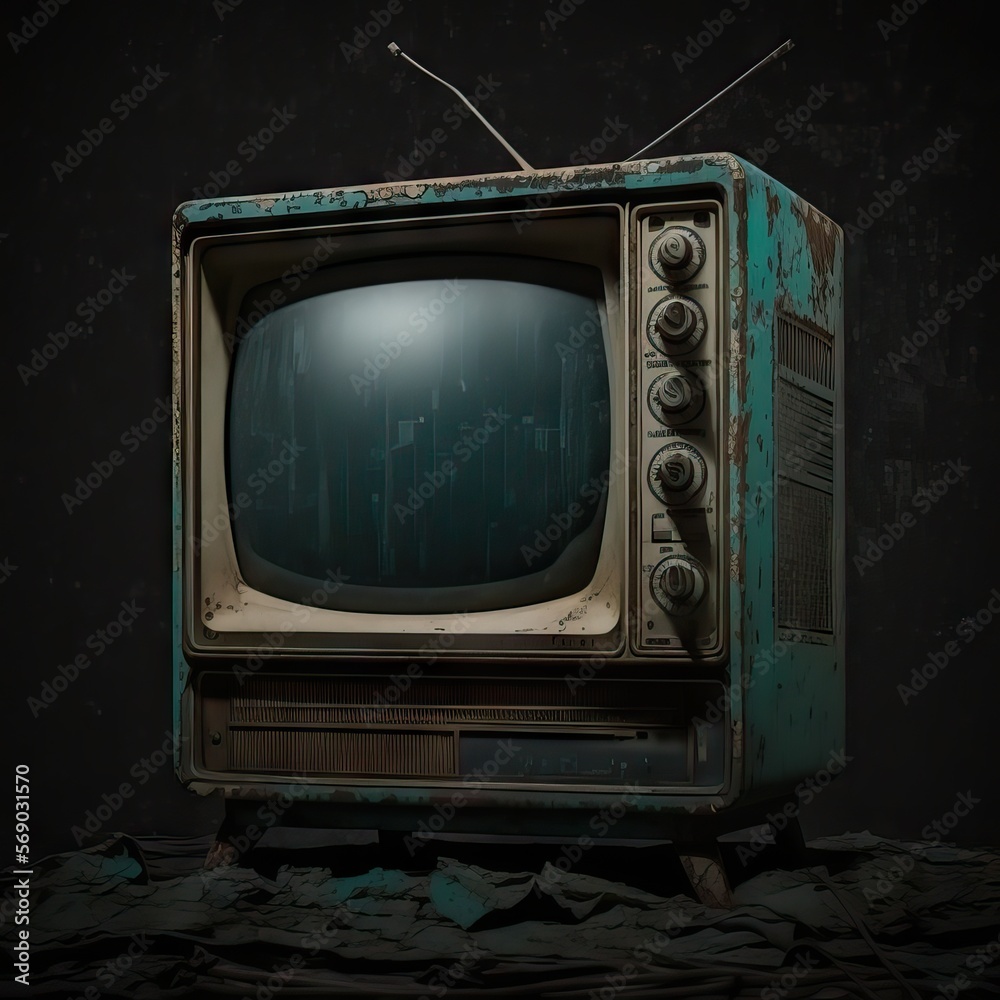 Old and Broken Vintage TV from the 80's, for remembering the past, old ...