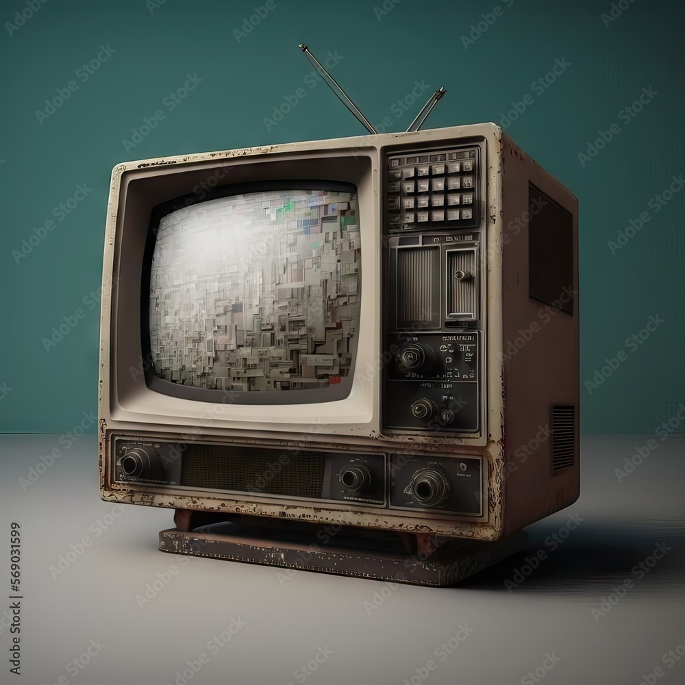 Old and Broken Vintage TV from the 80's, for remembering the past, old ...