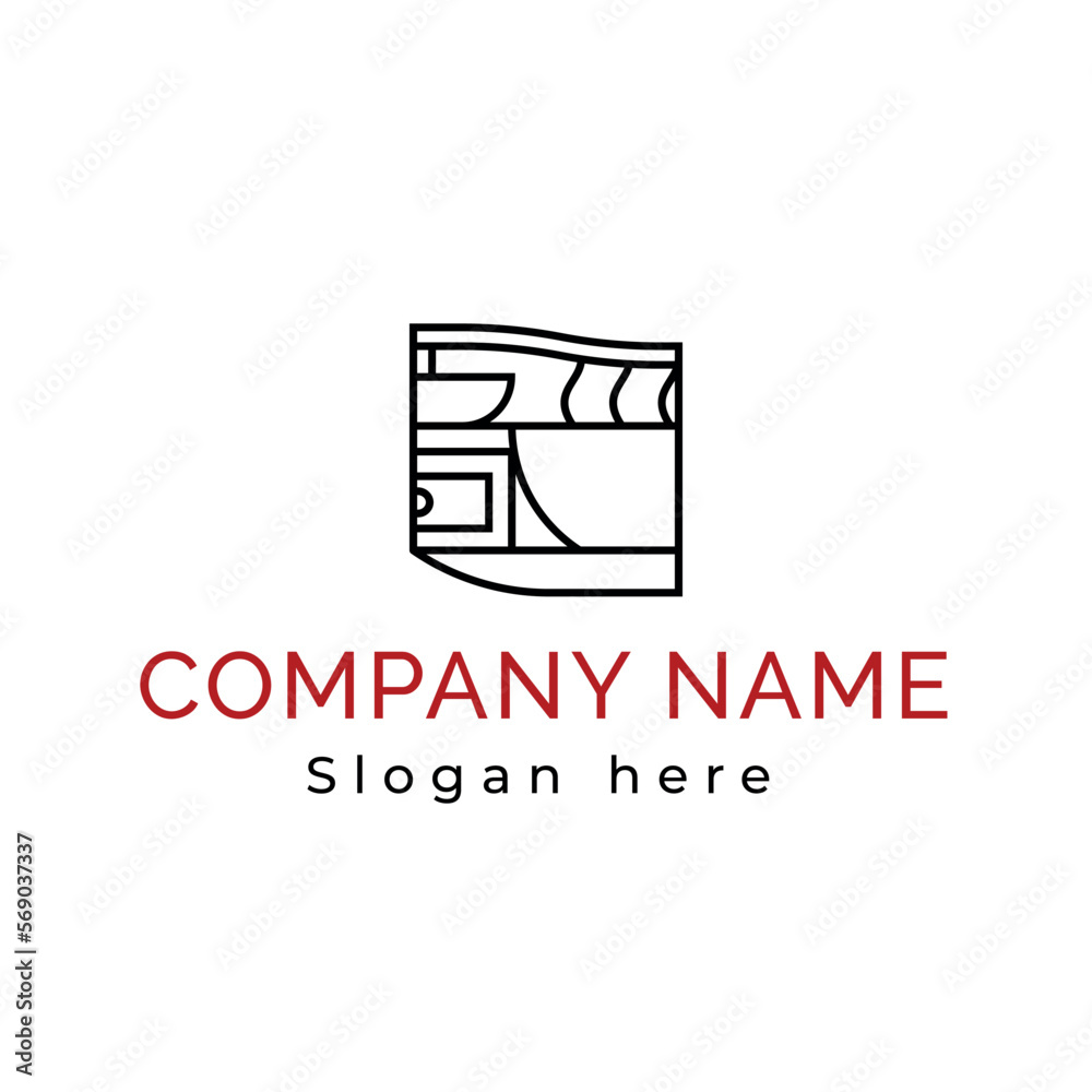 square icon logo for a coffee shop with the image of a mug of coffee ...