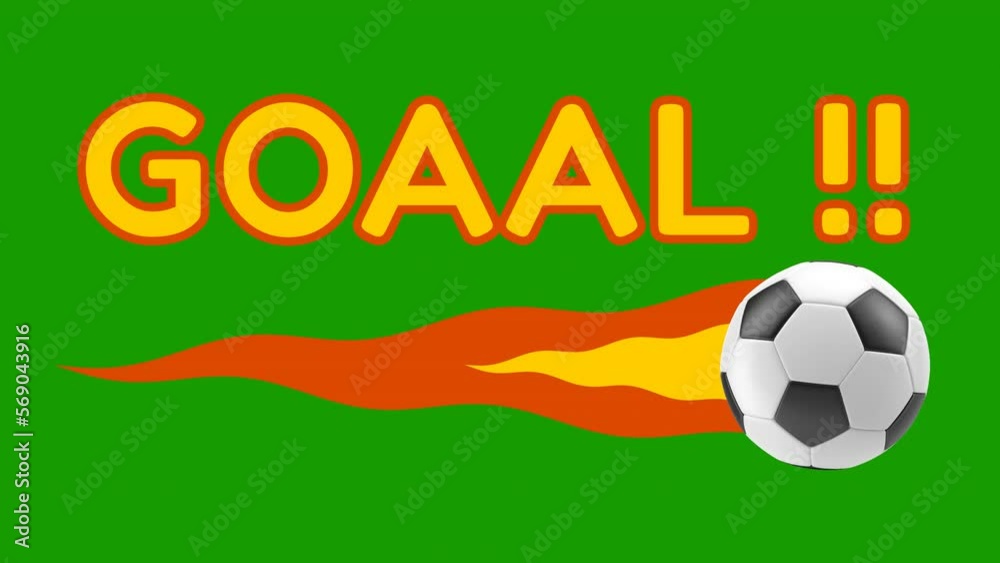 Goal text animation with fireball. Suitable for Celebrating goal ...