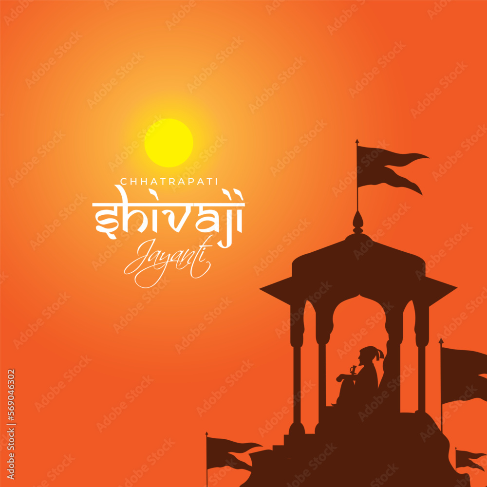 Plakát Vector illustration of chhatrapati shivaji maharaj jayanti ...