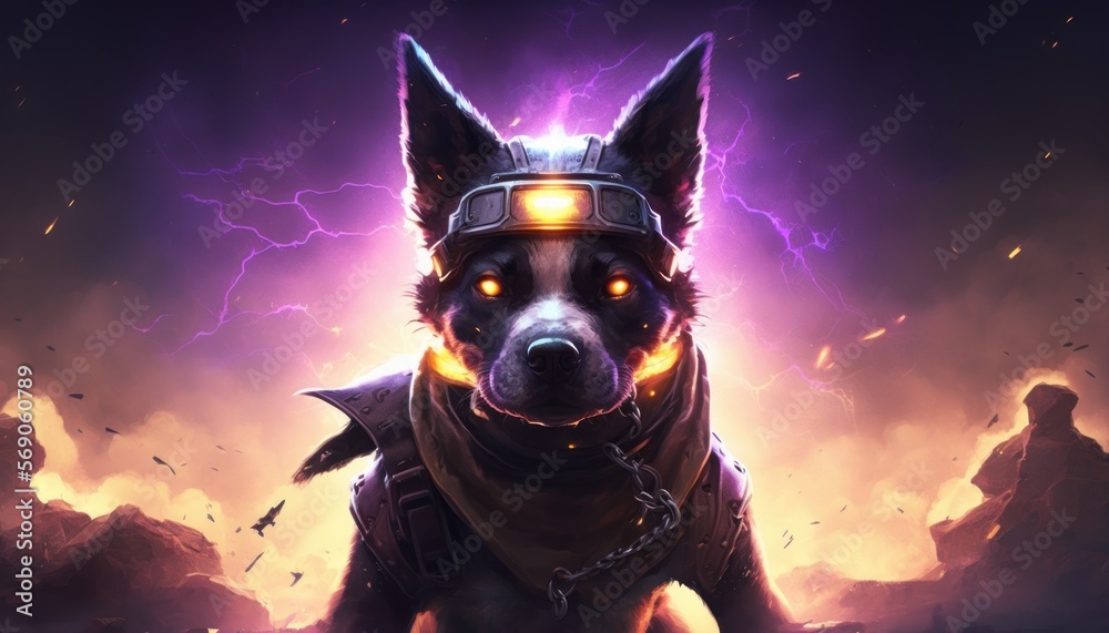Creative 4k high resolution wallpaper art of a dog inspired by game ...