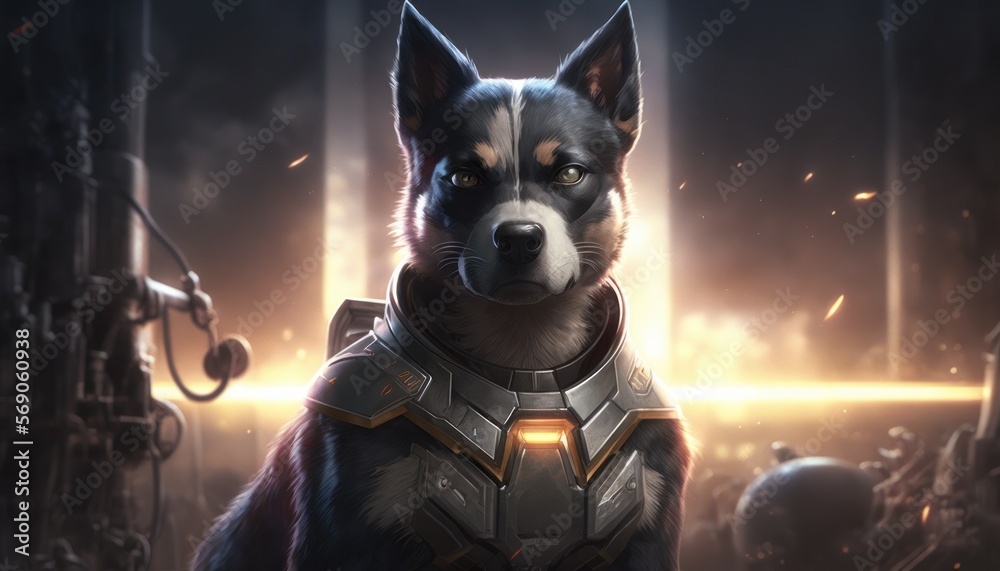 Ilustrace „Creative 4k high resolution wallpaper art of a dog inspired ...