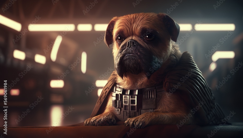 Ilustrace „Creative 4k high resolution wallpaper art of a dog inspired ...