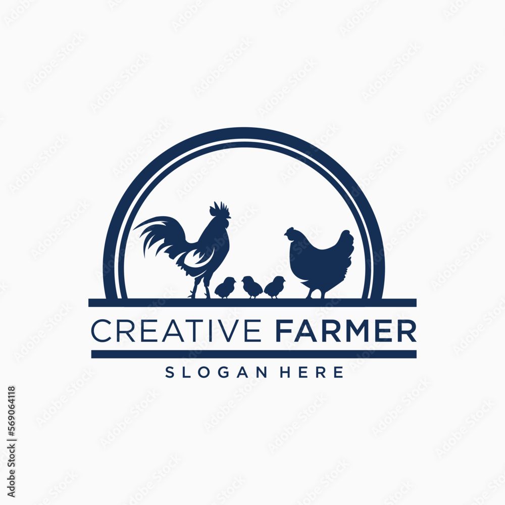 Vector chicken farm logo design rooster logo for poultry lovers chicken ...