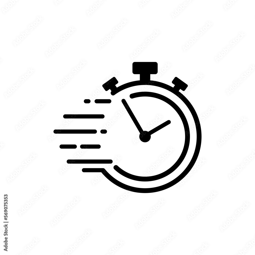 Stopwatch Icon vector fast Stock Vector | Adobe Stock