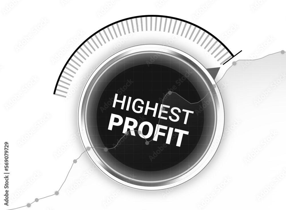 Highest Profit Meter concept background with node and growing graph ... Highest Profit Meter concept background with node and growing graph ...