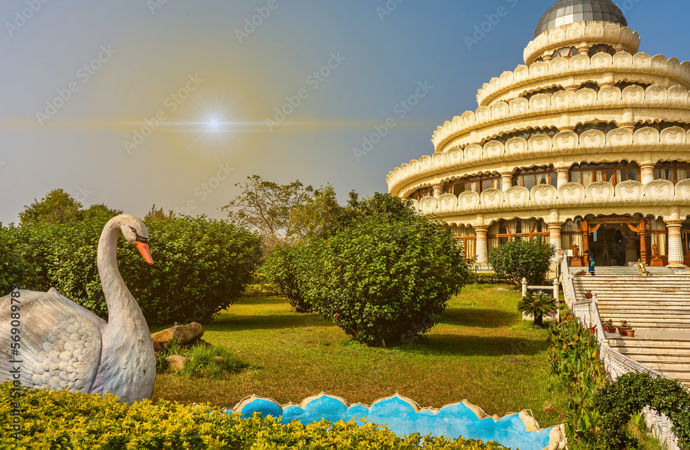 Bangalore, India - 08.012023: Ashram of Hindu spiritual master Sr Sri ...