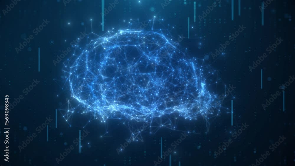 Concept of Big Data and Deep Learning Modern Technology. Futuristic ...