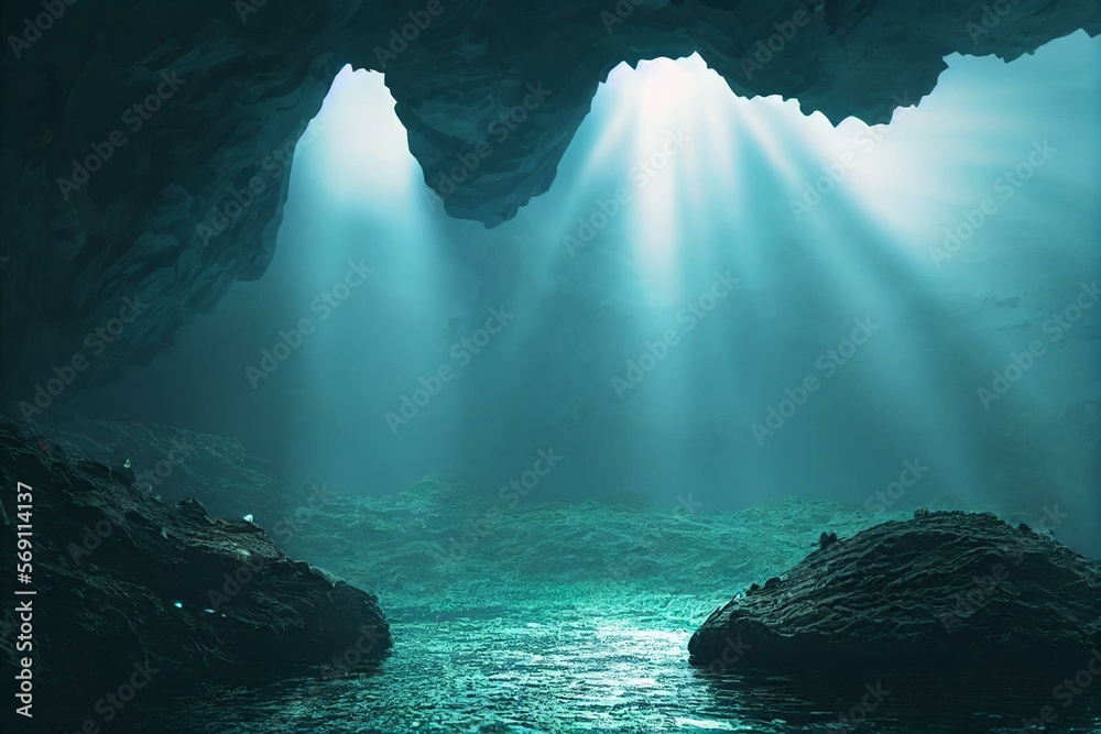 Dark Cave Ocean