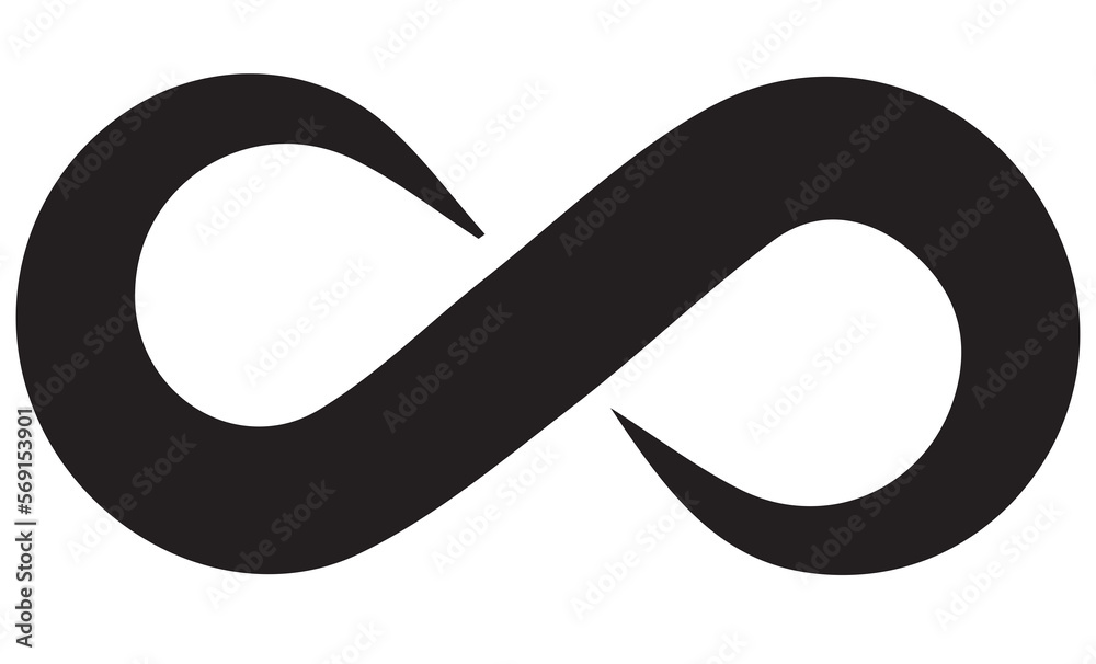 infinity symbol black on transparent background PNG Stock-Illustration ...