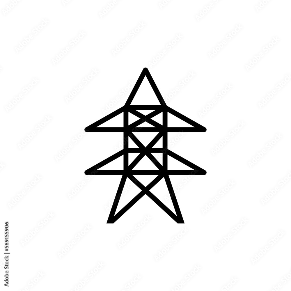 Electricity Tower icon vector set. Transmission Tower illustration sign ...