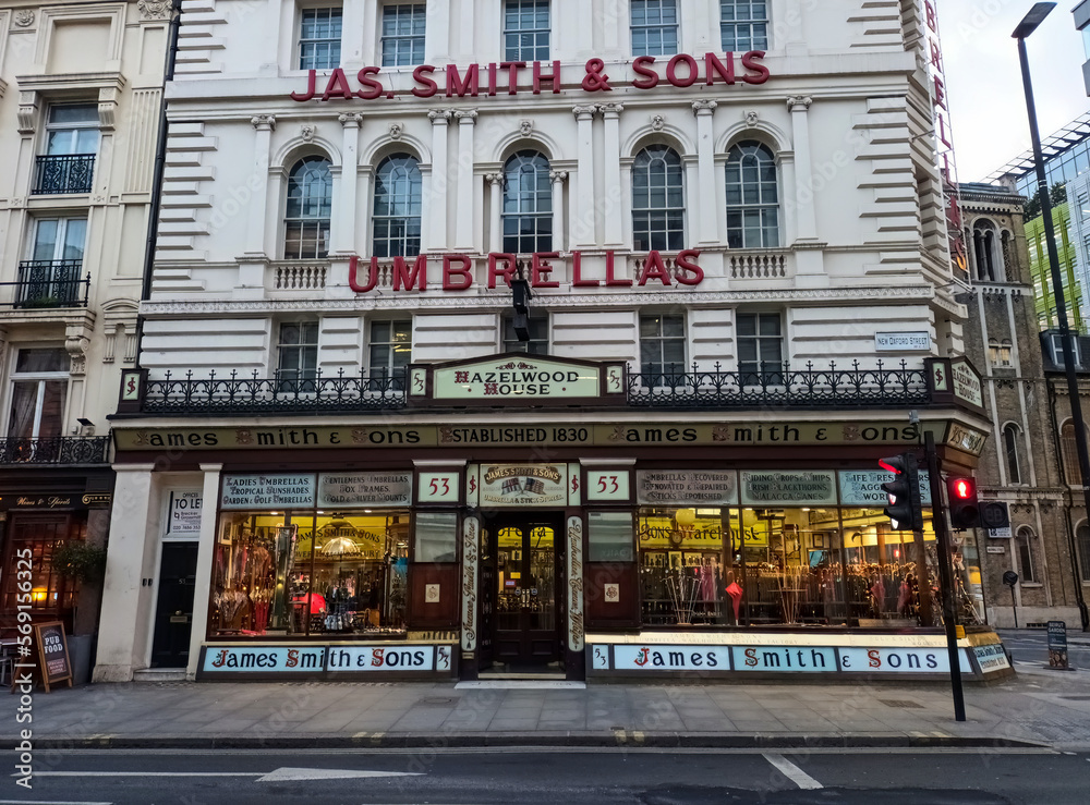 Victorian era Hazelwood House is home to James Smith & Sons Umbrella Shop, known as "The ...