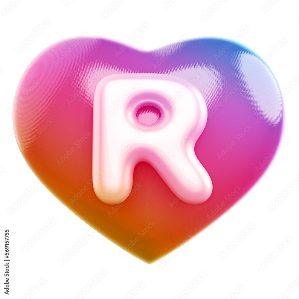 R And S Letter In Heart