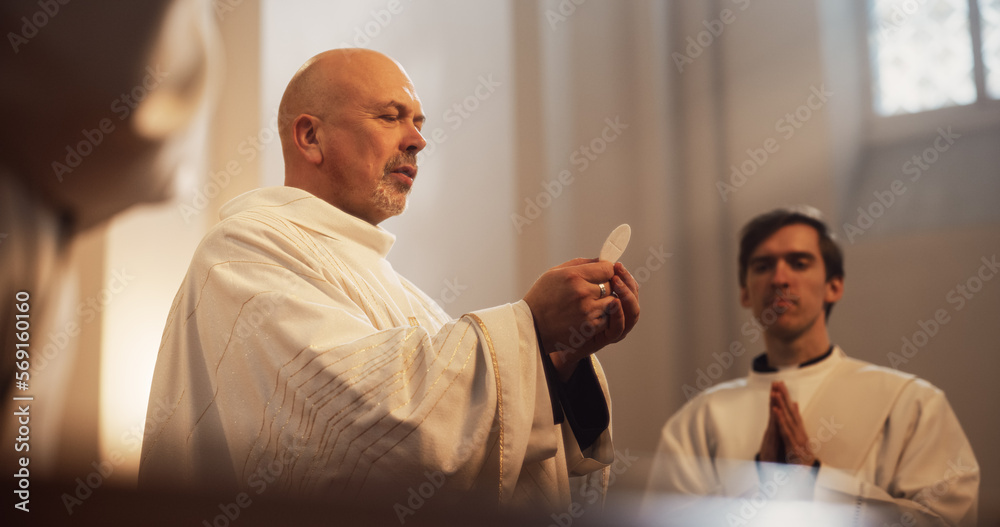 Ministers Leading The Eucharist, Sacred Christian Ceremony Of the ...