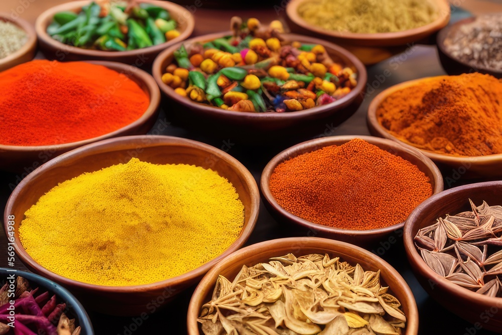 High-Resolution Image of Indian Spices Displaying the Rich Aromas and ...