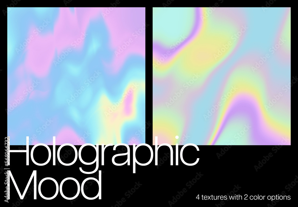 Holographic Mood Textures Stock Template | Adobe Stock