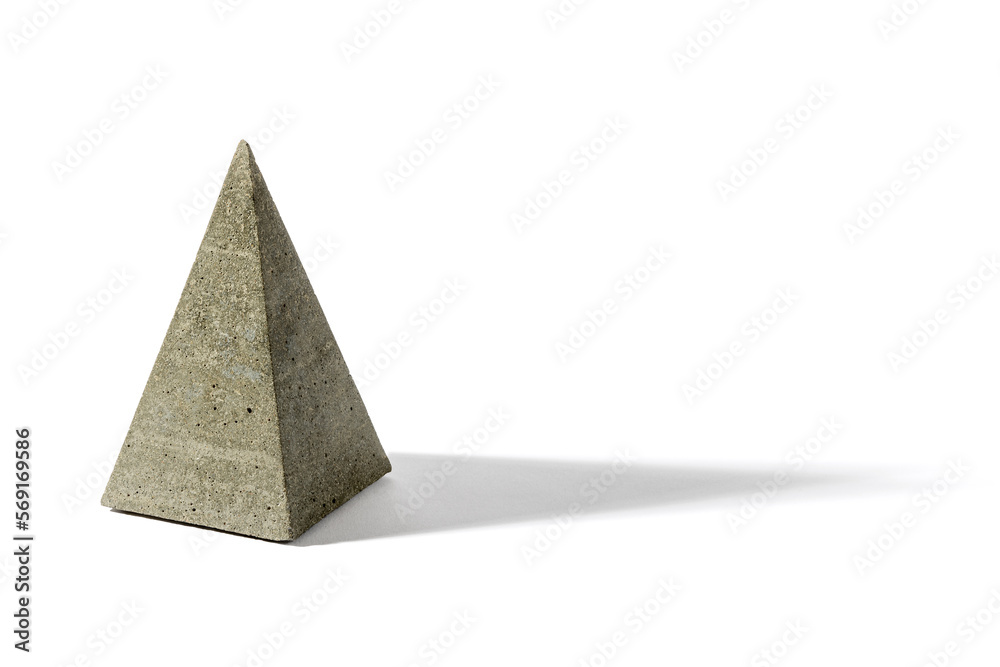 Gray concrete pyramid shaped sculpture Stock Photo | Adobe Stock