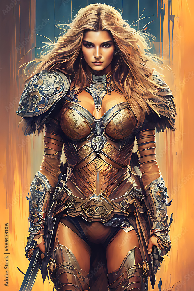 Barbarian Woman Painting