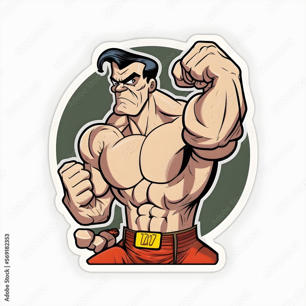 Cartoon Boxer with Nature Background - A Beautiful and Rounded Design ...