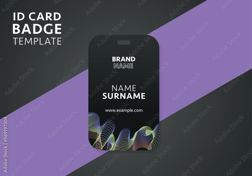 Creative Office ID Card Template Design Layout. Employee ID Card Design ...