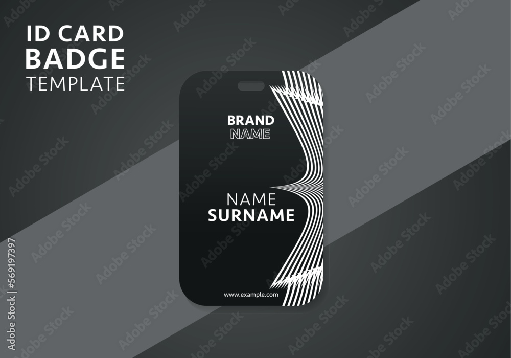 Creative Office ID Card Template Design Layout. Employee ID Card Design ...