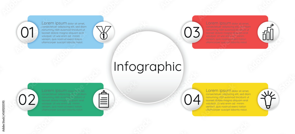Infographic template for business information presentation. Vector ...