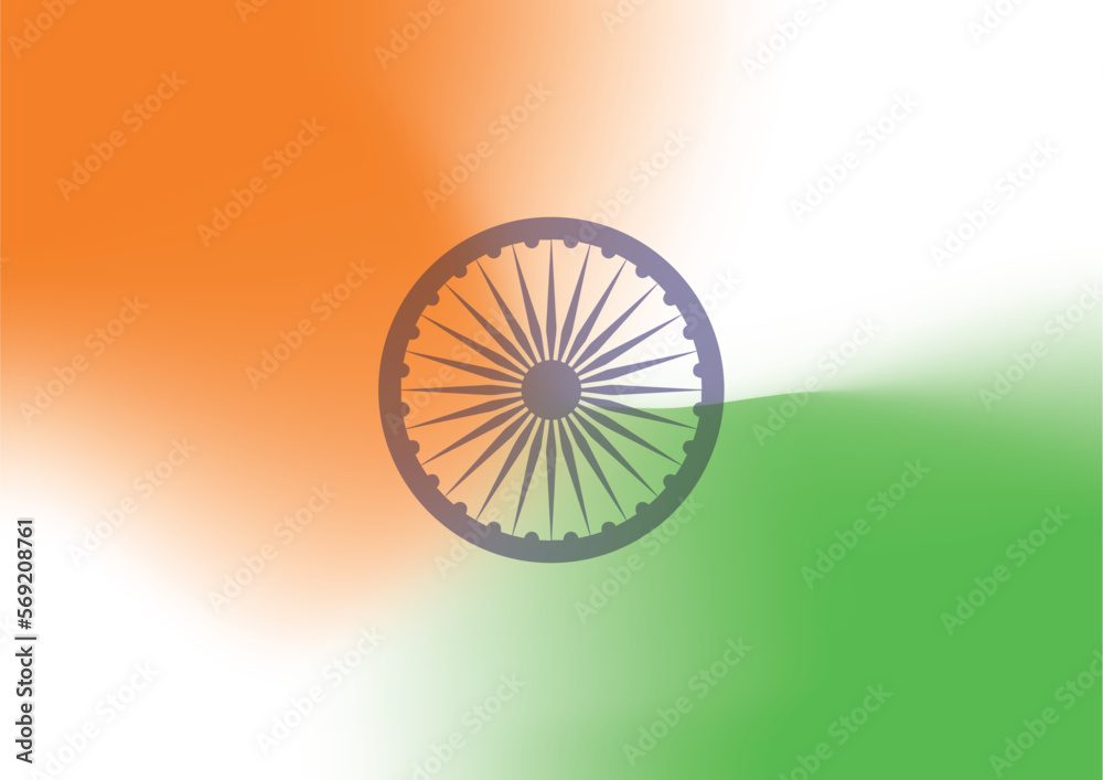 Indian flag and Ashok chakra concept background. design for poster ...