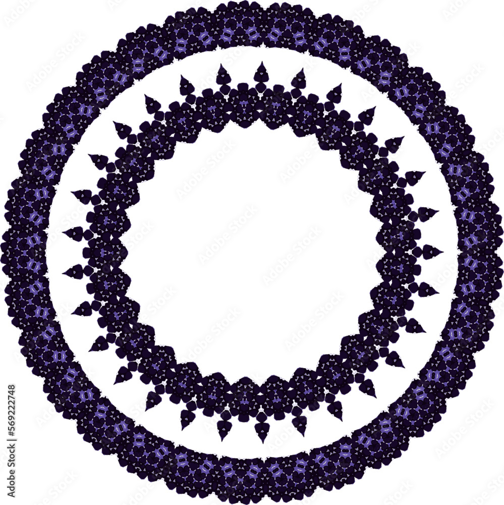 Beautiful round frame with a pattern. Vector file for designs. Stock ...