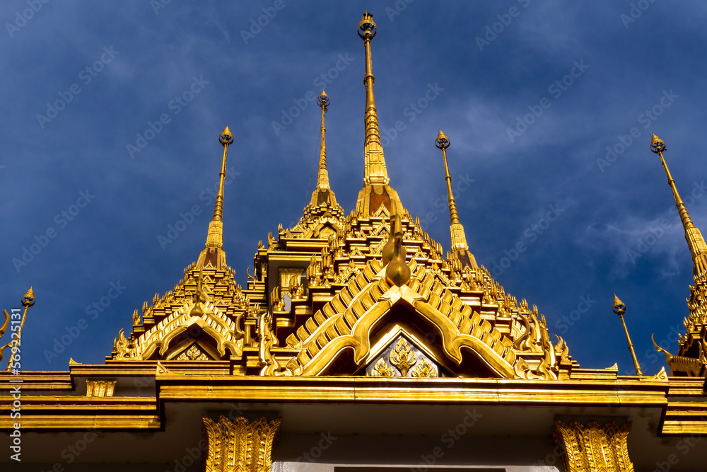 Bangkok, Thailand - Sep 11 : Loha Prasat (metal castle) Wat Ratchanatda ...