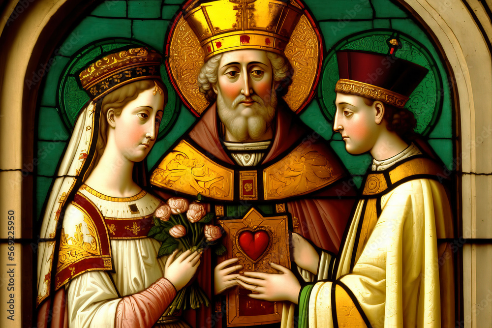 Saint Valentine blesses, crowns the marriage of a girl and a boy ...