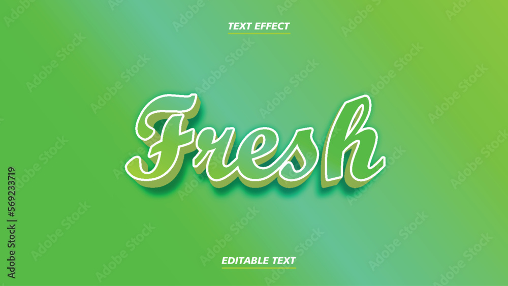 Free editable PSD fresh text style effect Stock Vector | Adobe Stock