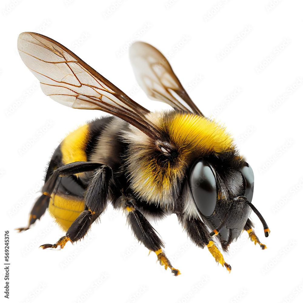Photo & Art Print honey bee standing isolated on transparent background ...